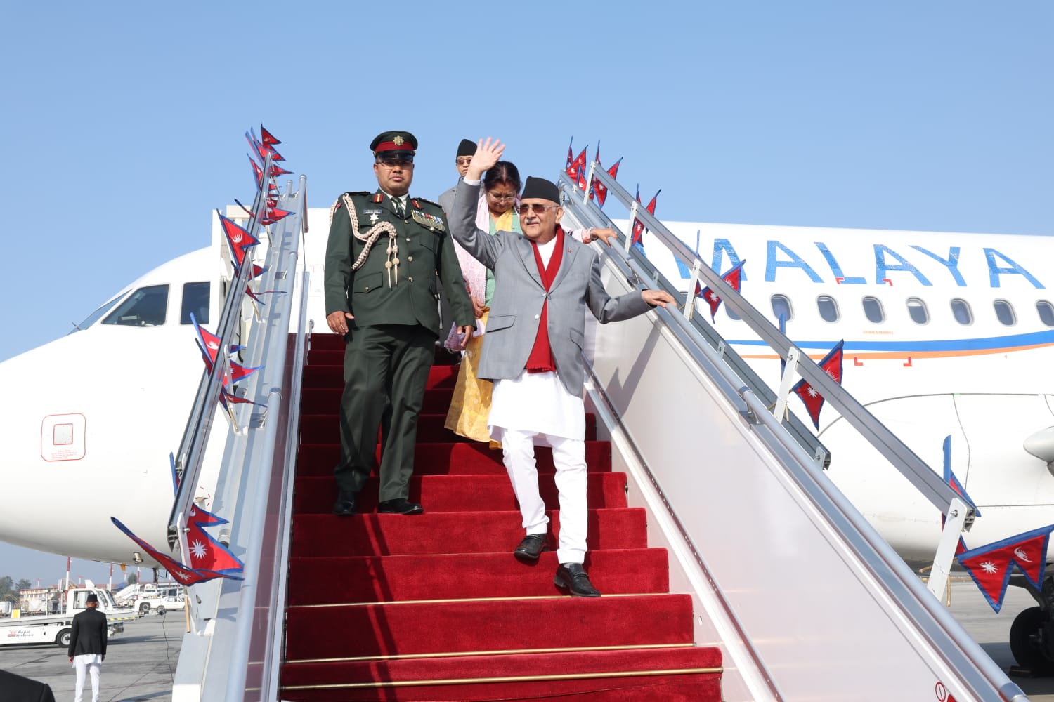 Prime Minister Oli returns home after four-day official visit to China