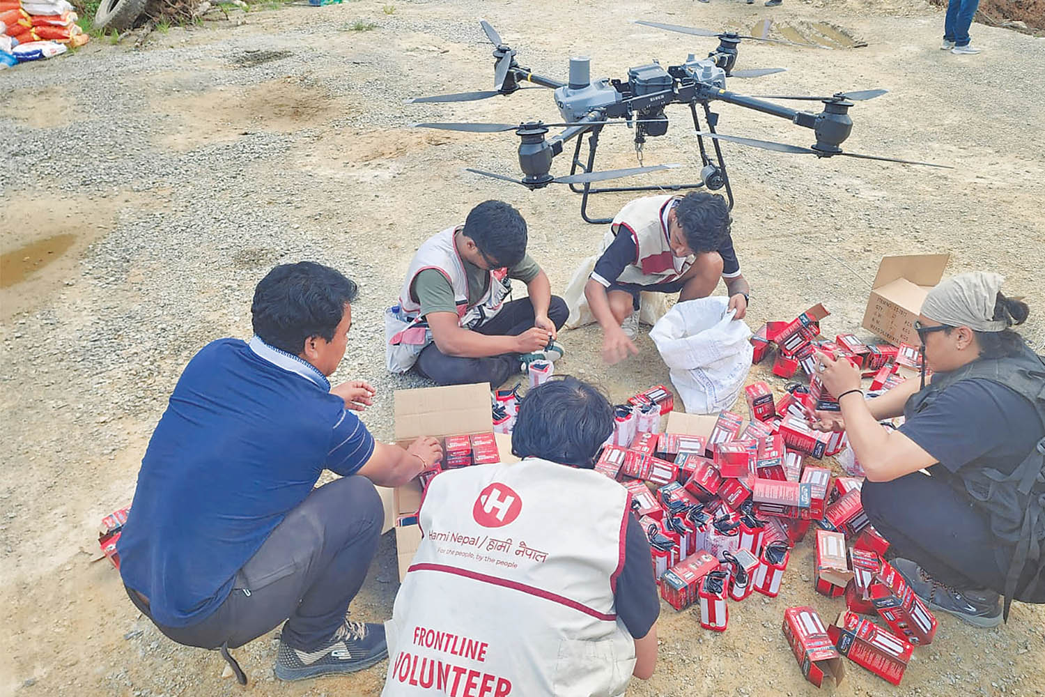 Drone takes relief to disaster-hit families