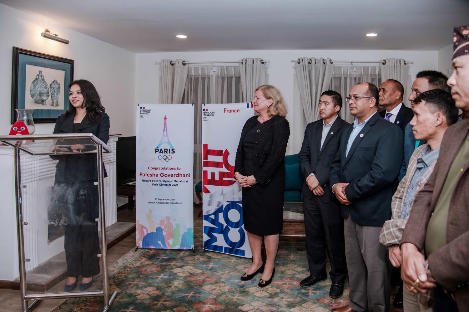 French Embassy honours Nepal’s first Paralympic medallist Palesha Goverdhan