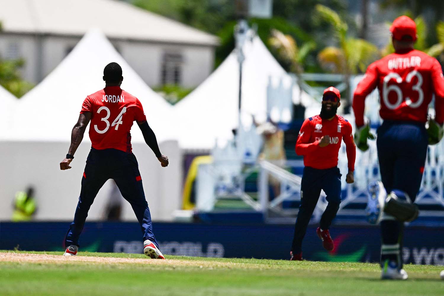 Jordan grabs hat-trick to set England up for a place in T20 semi-finals