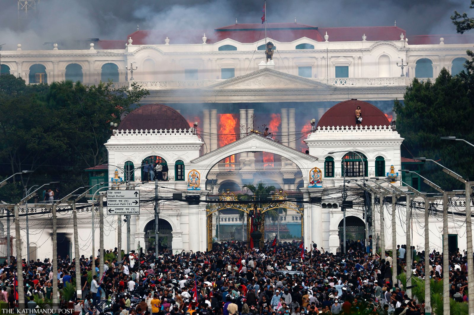 Historical buildings and vital national records destroyed