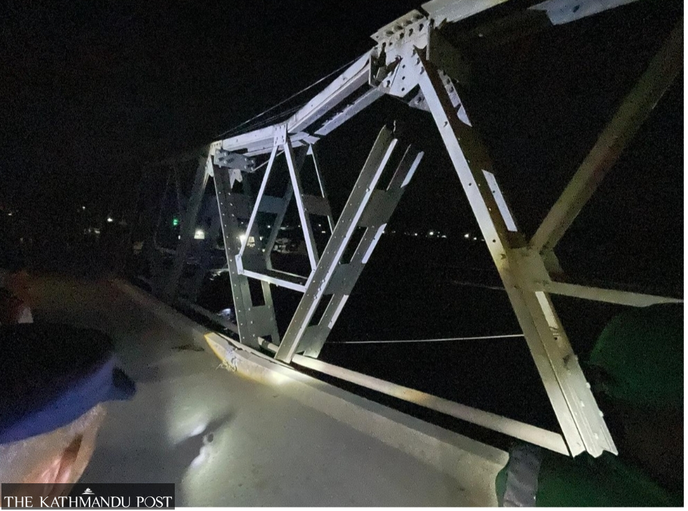 Transport resumes via diversion after bridge collapse in Nawalparasi East