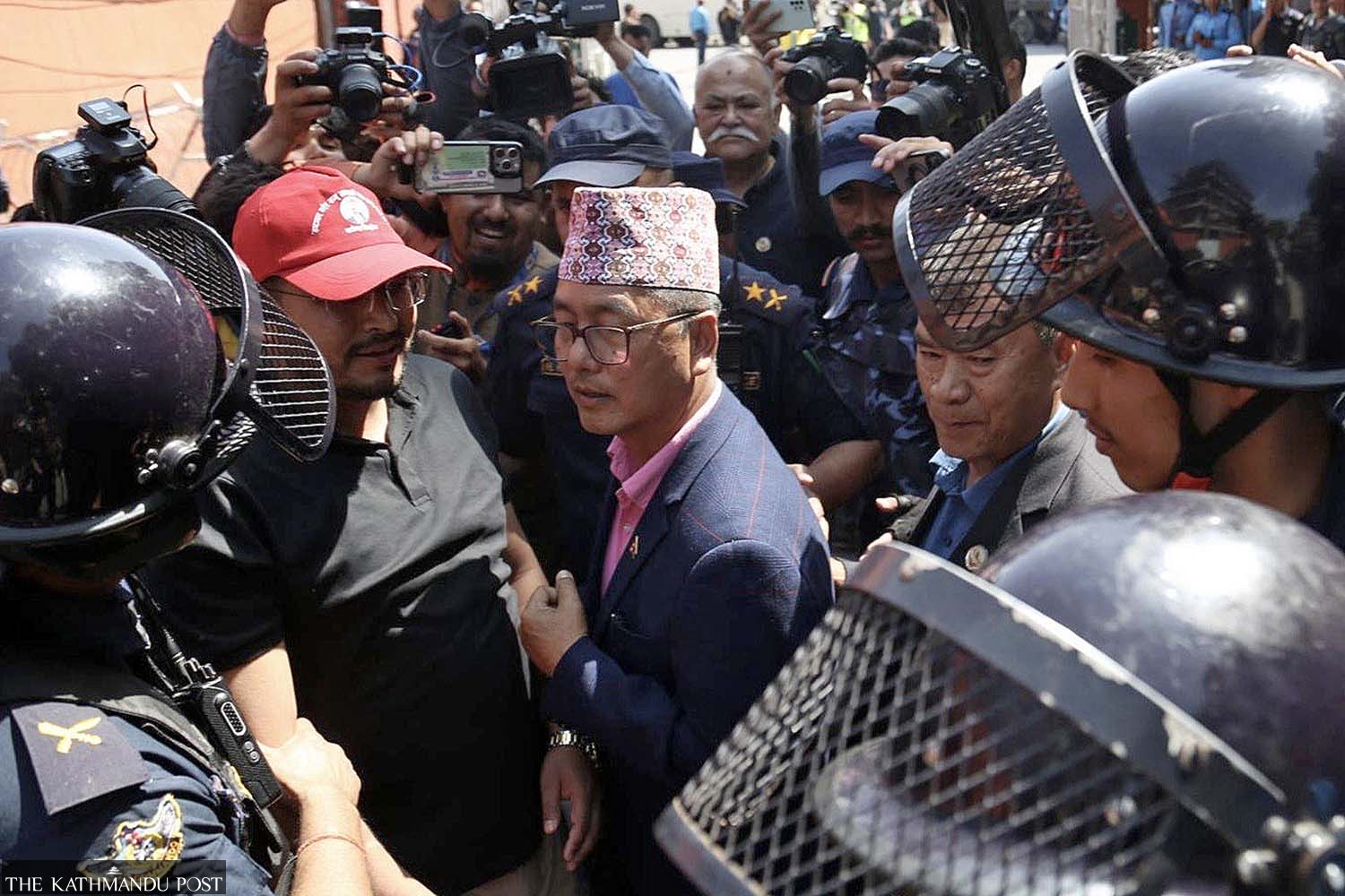 RPP leaders freed after brief detention for protest inside Singha Durbar