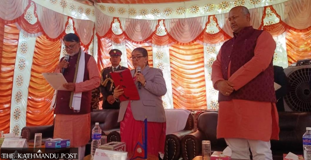 Jitendra Sonal takes oath as Madhesh chief minister