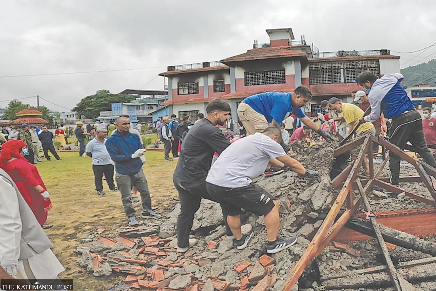 Local residents step in to restore fire-ravaged public offices