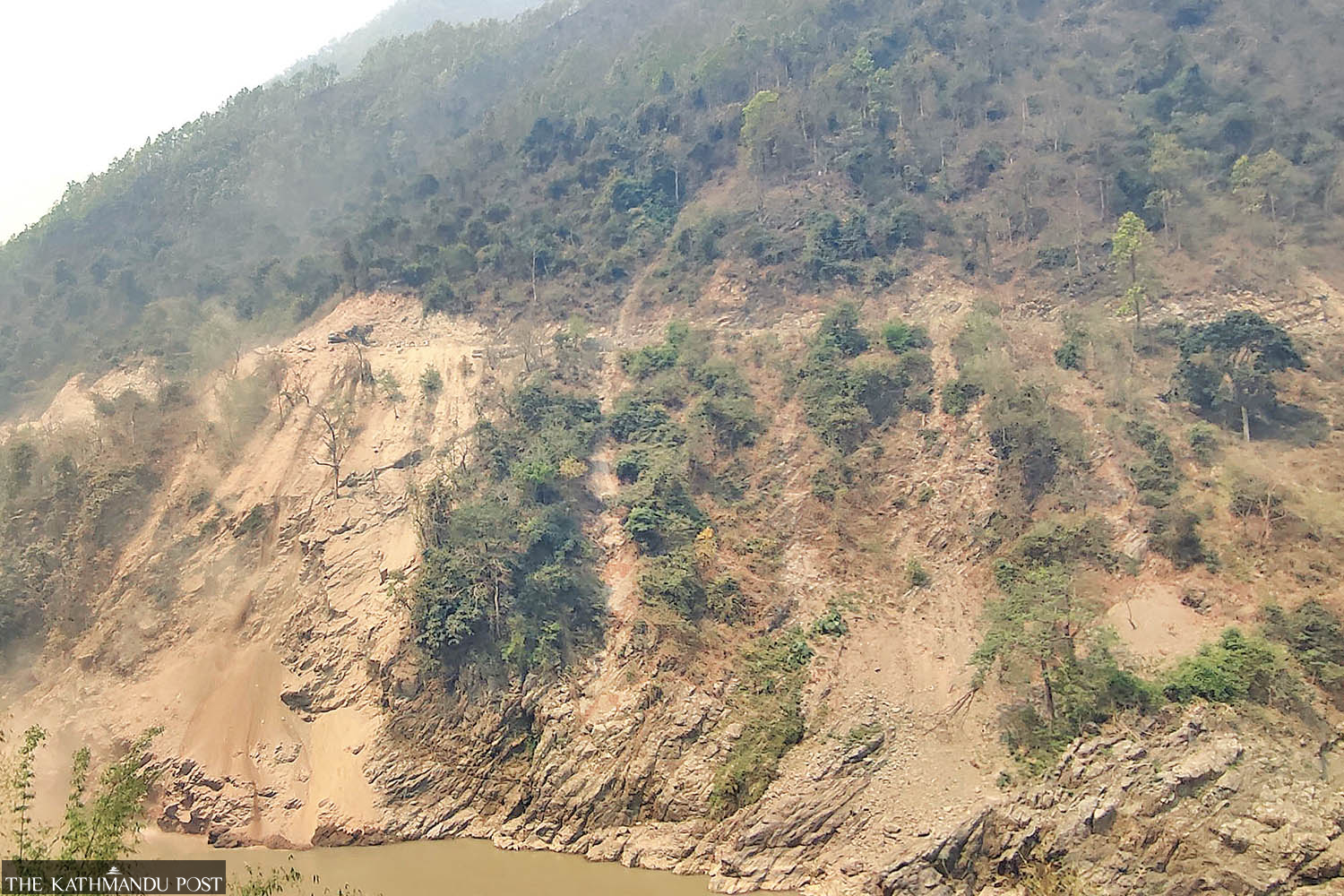On other side of Trishuli, track being opened for way parallel to ...