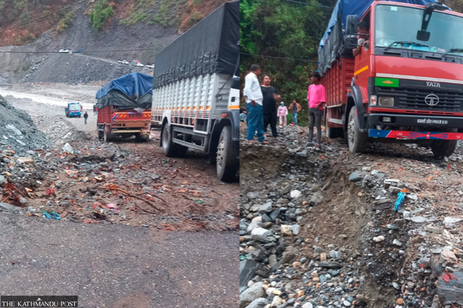 Rainfall blocks key highways in central and western Nepal