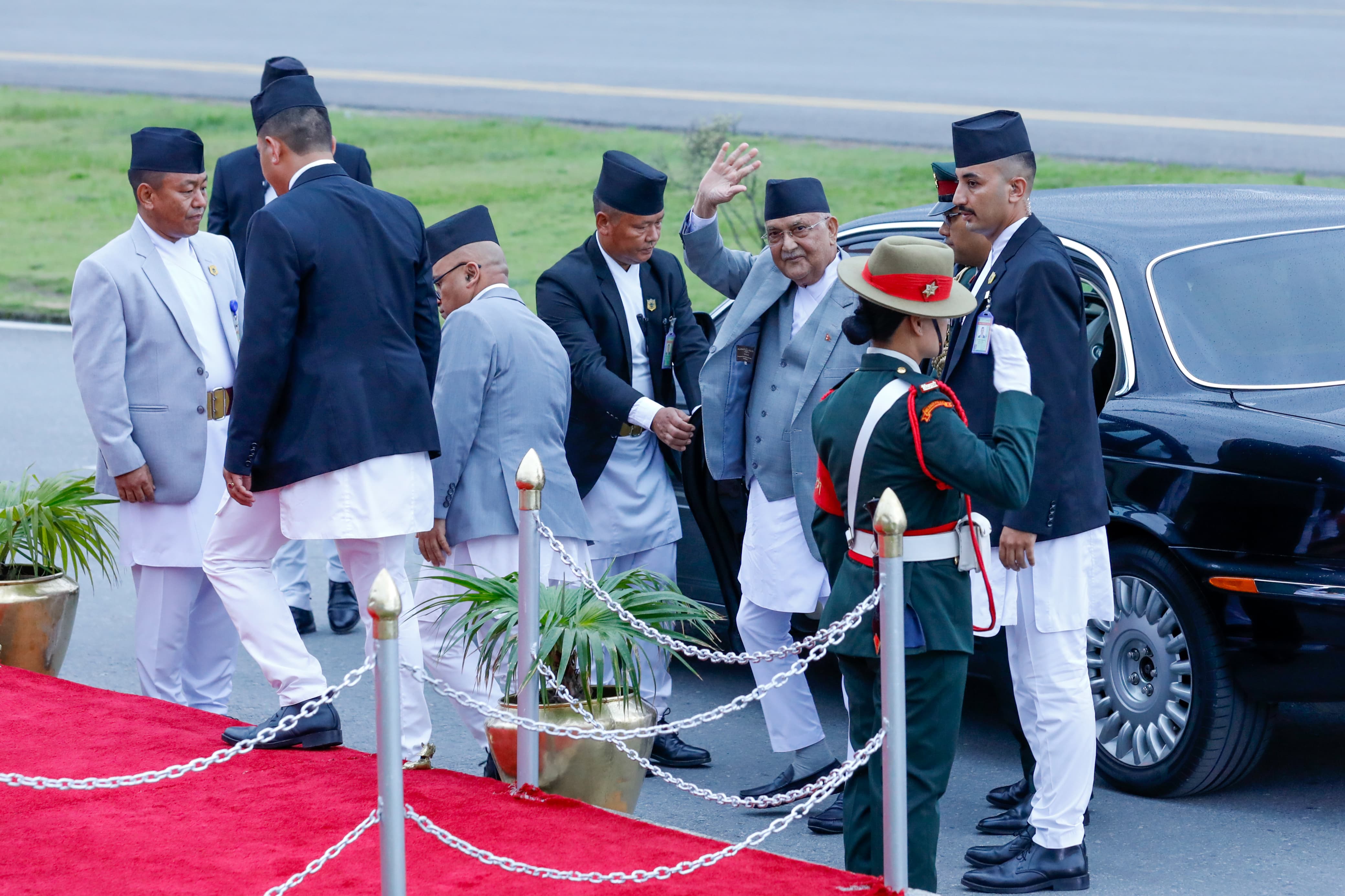 Prime Minister Oli returns from development conference in Spain
