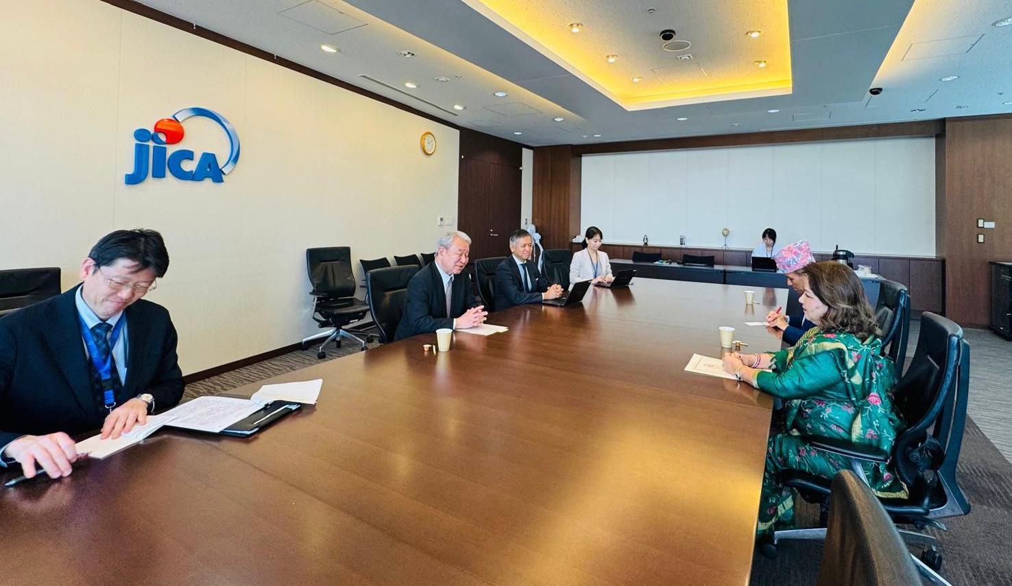 Foreign Minister Deuba meets JICA President Akihiko in Tokyo