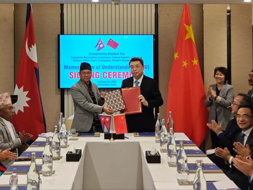 Nepal, China sign deal to boost ethnic ties
