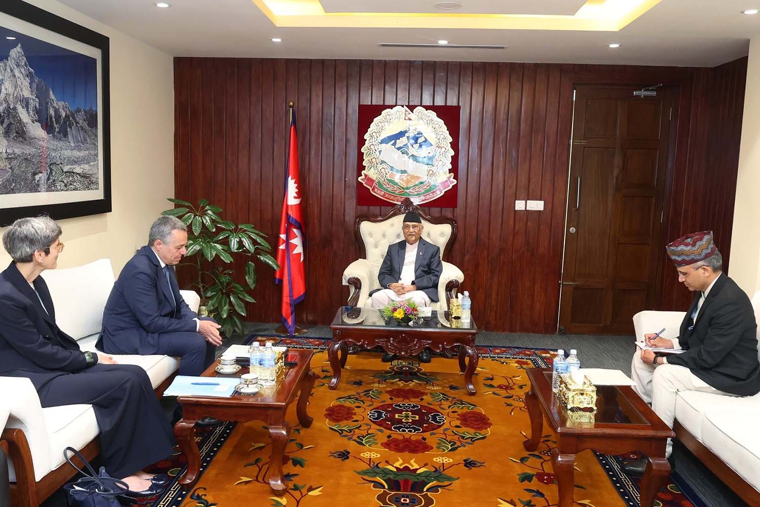 Prime Minister Oli, Swiss Foreign Minister Cassis discuss deepening ...