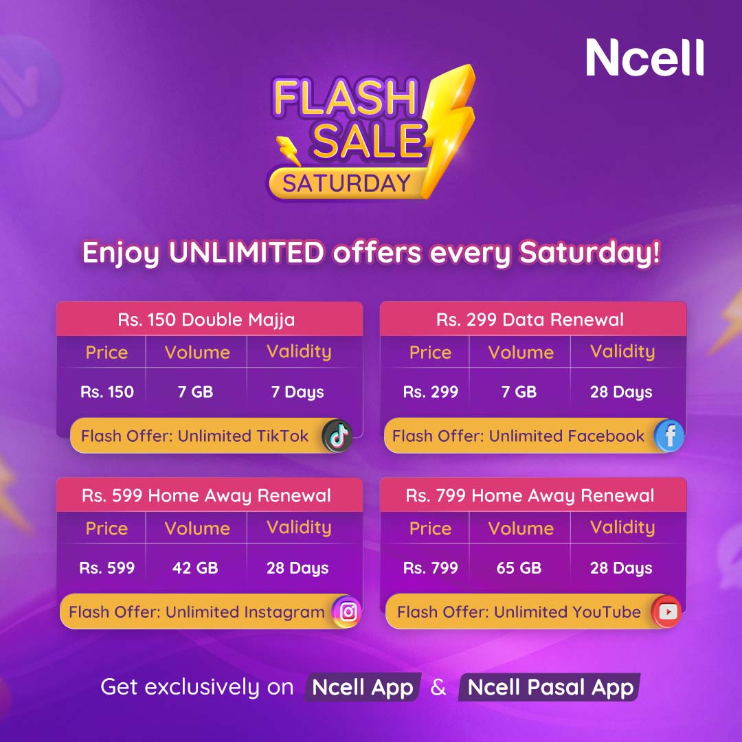 Ncell brings flash sale offer with attractive data packs