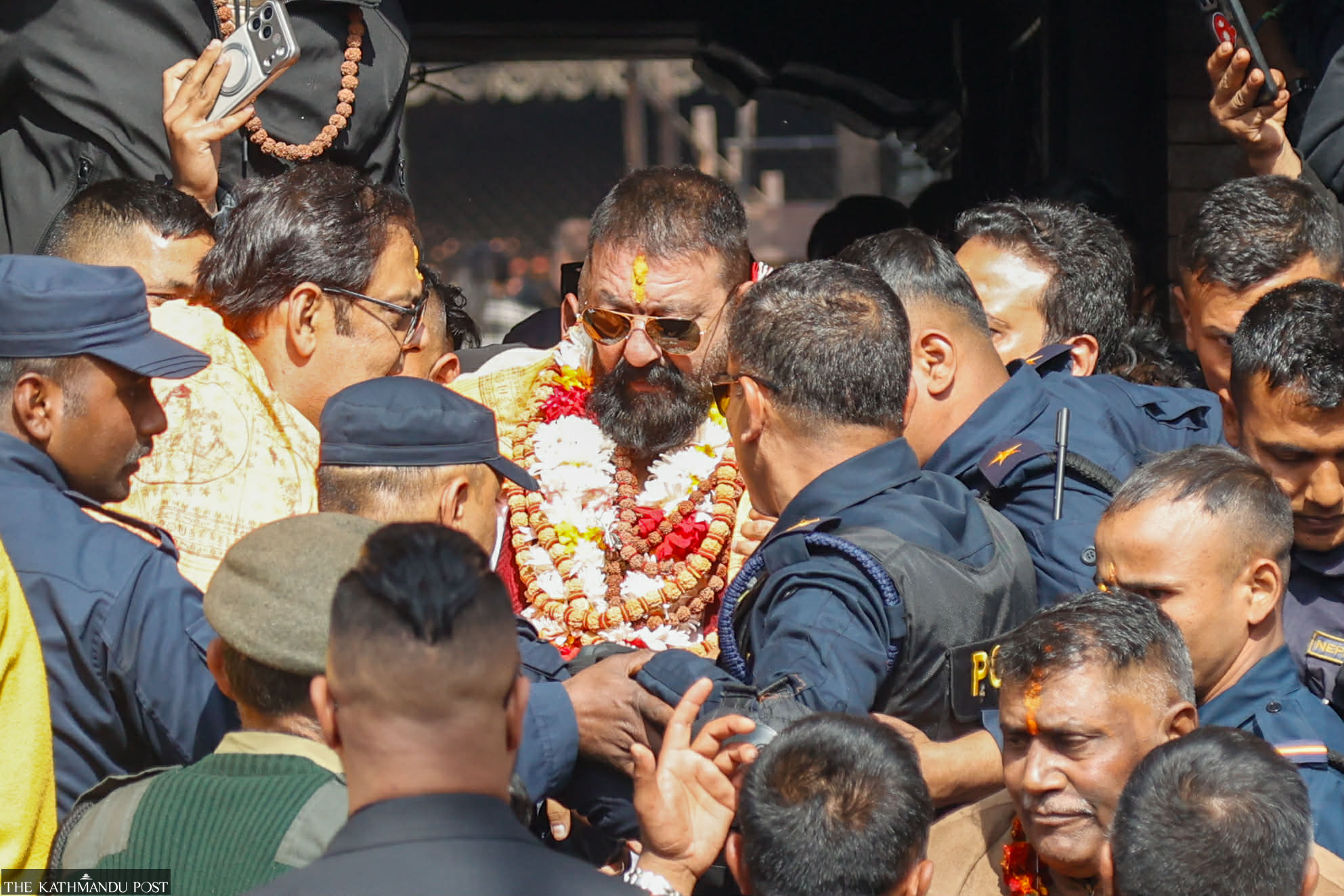 Bollywood actor Sanjay Dutt visits Pashupatinath